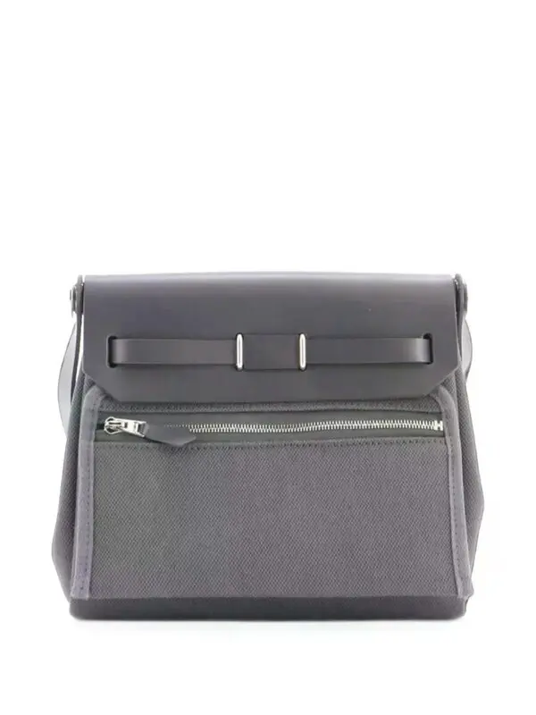 Hermès Herbag Zip Toile And Leather 20 Shoulder Bag