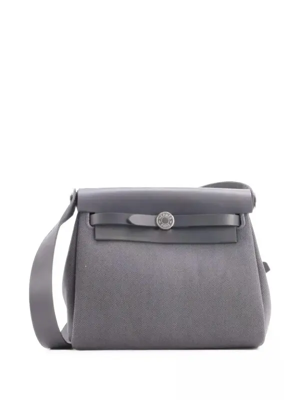 Hermès Herbag Zip Toile And Leather 20 Shoulder Bag