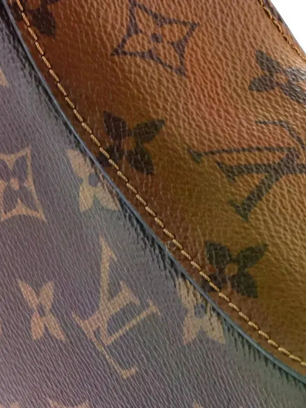 LOUIS VUITTON Twinny Handbag Monogram Canvas And Reverse Monogram Canvas With Leather Shoulder Bag - Brown