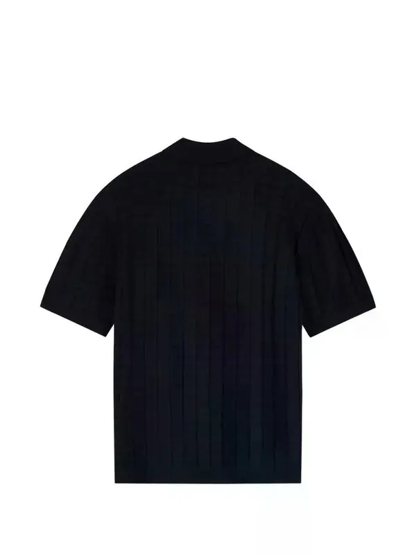 Armani Exchange Textured Knit Polo Shirt