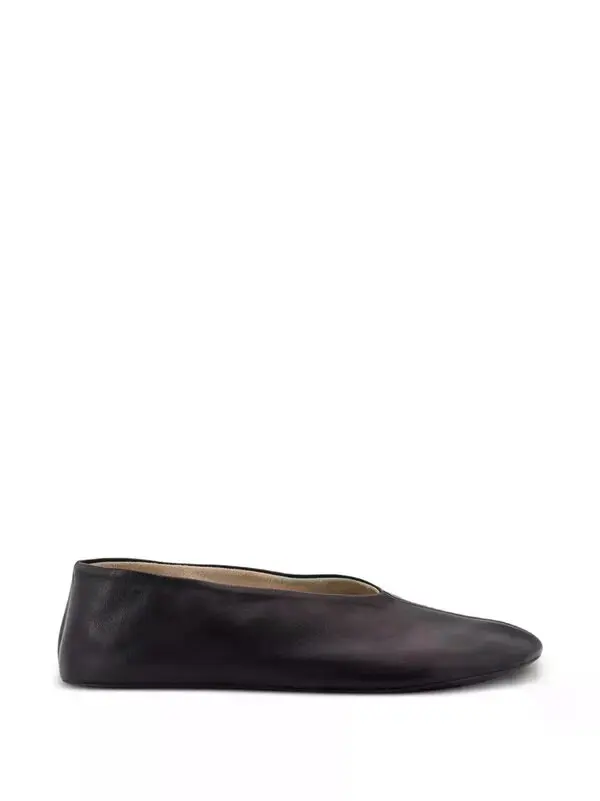 THE ROW Stella Slippers - Black