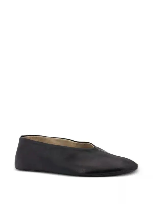 THE ROW Stella Slippers - Black