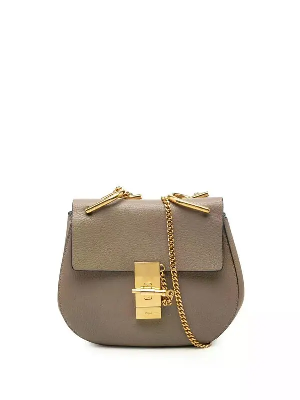 Chloé 2015 Mini Grained Lambskin Drew Crossbody Bag - Brown