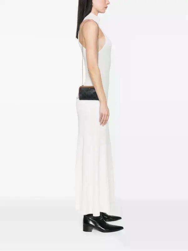 Celine 2020 Triomphe Coated Canvas Clutch On Chain Crossbody Bag