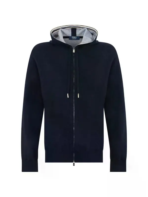 Fedeli Zip-up Hooded Cardigan