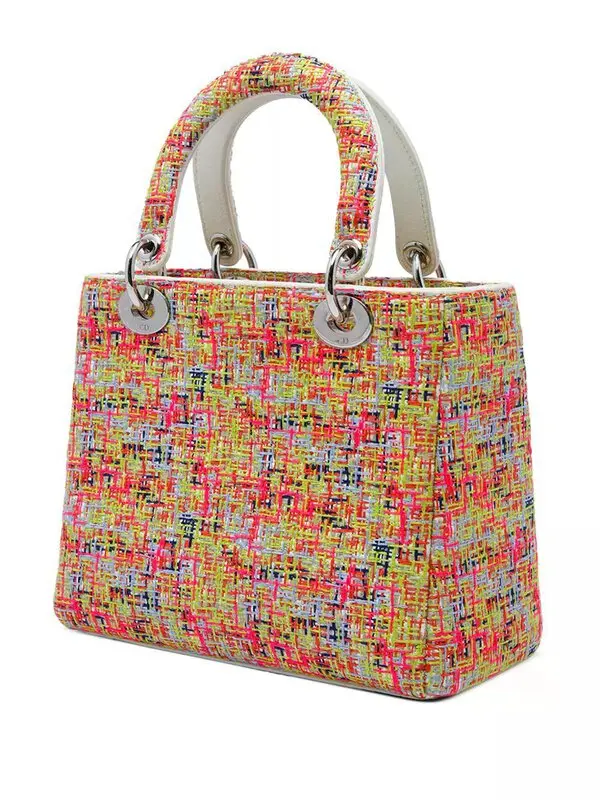 Dior 2013 Medium Multicolor Tweed Lady Satchel