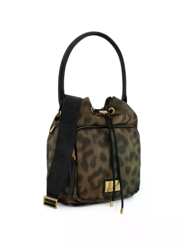 Premiata Leopard-print Drawstring Tote Bag