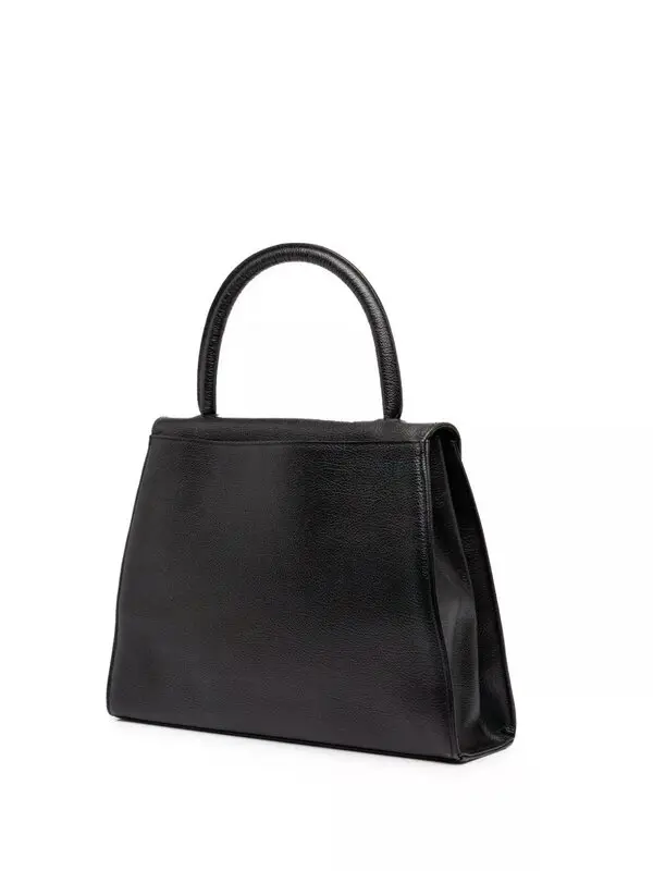 Saint Laurent 20th Century Textured Leather Monogram Top Handle Bag Handbag