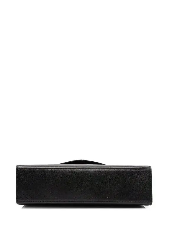 Saint Laurent 20th Century Textured Leather Monogram Top Handle Bag Handbag