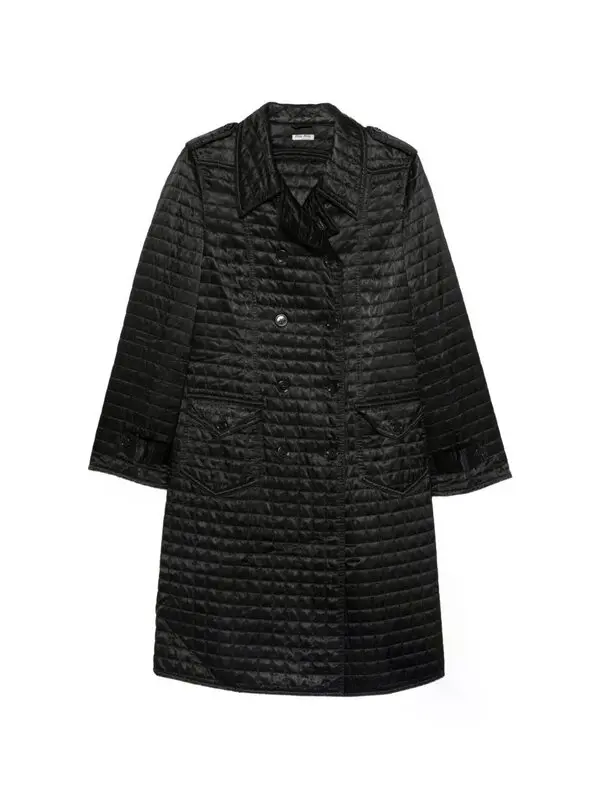 Miu Miu 2000s Quilted Double-breasted Coat