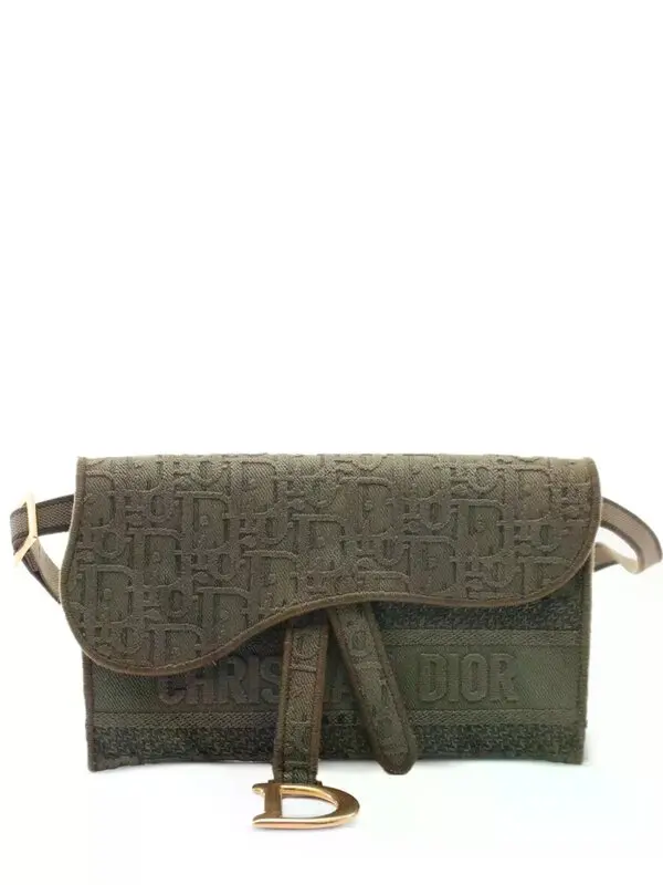 Dior 2000s Saddle Oblique Monogram Belt Bag