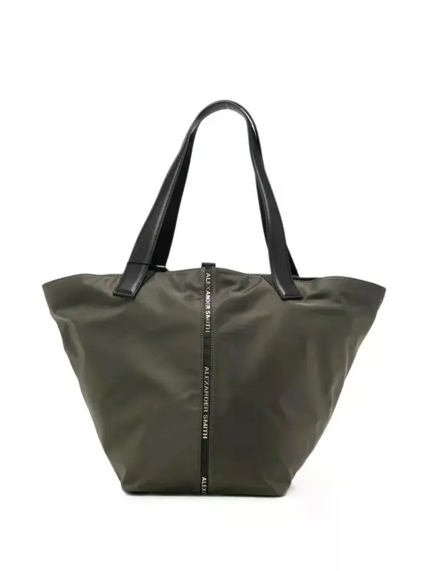 ALEXANDER SMITH Large Laurent Logo-tape Leather Tote Bag