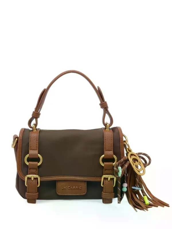 LA CARRIE Dark Wave Buckle-detail Tote Bag - Brown