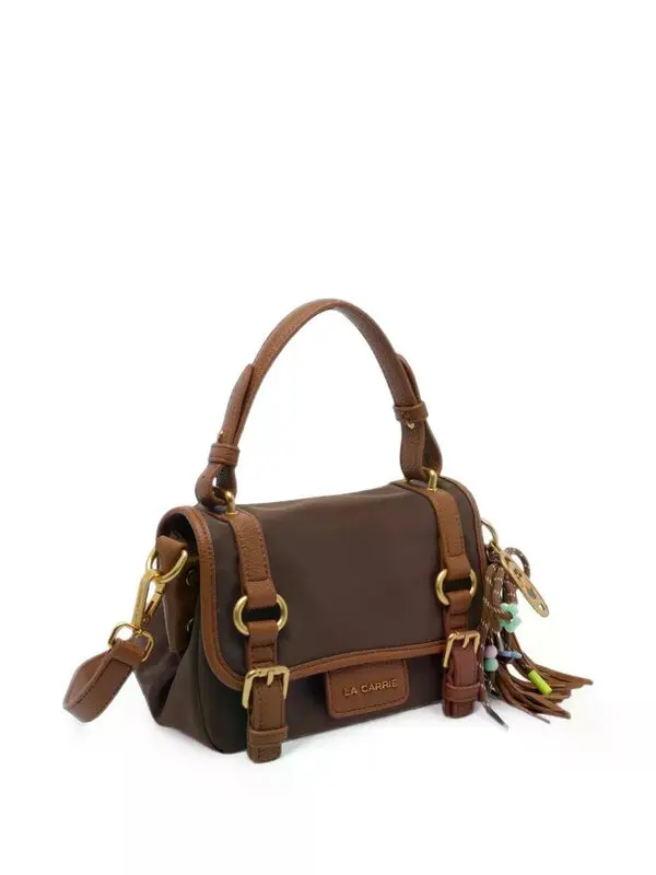 LA CARRIE Dark Wave Buckle-detail Tote Bag