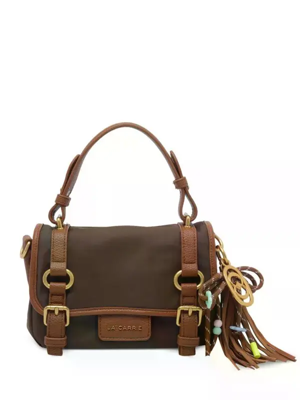 LA CARRIE Dark Wave Buckle-detail Tote Bag - Brown