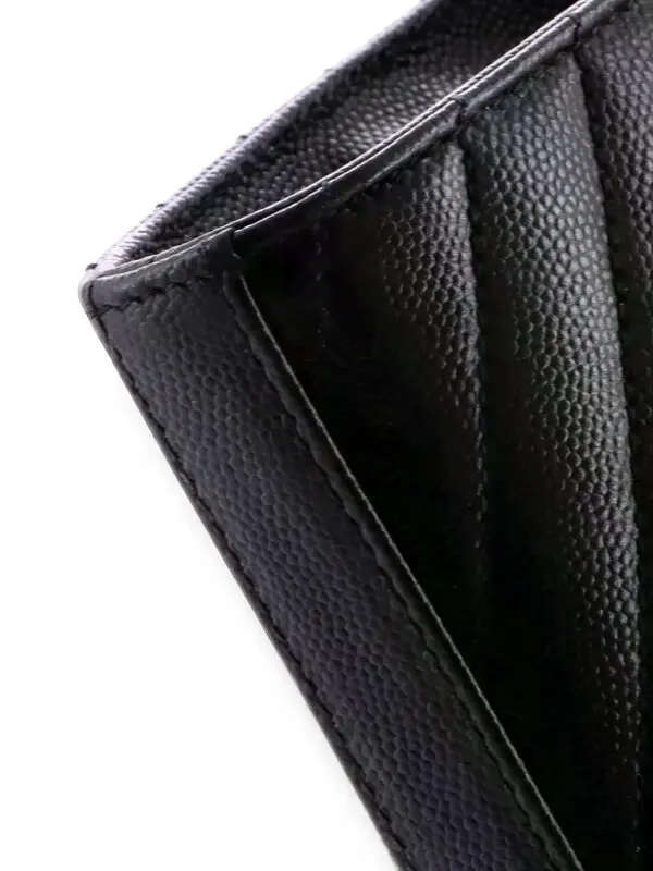 Saint Laurent Classic Monogram Wallet On Chain Matelasse Chevron Leather Medium Crossbody Bag - Black