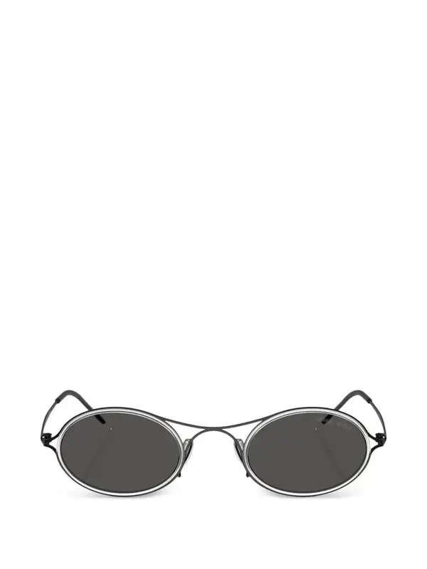 Giorgio Armani Oval-frame Sunglasses - Black