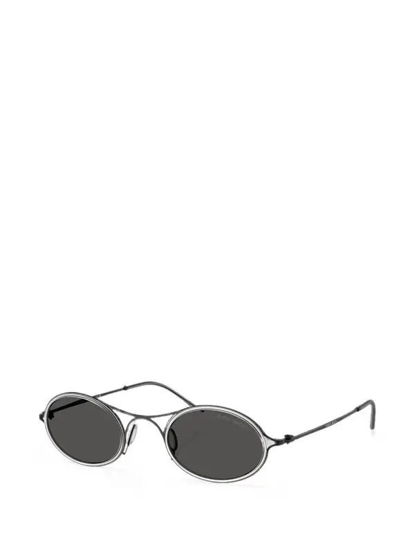 Giorgio Armani Oval-frame Sunglasses - Black