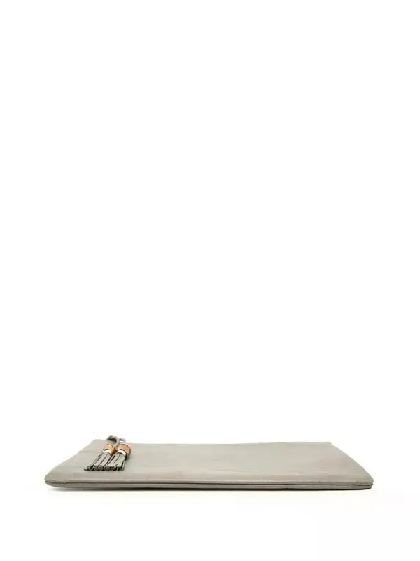 Gucci 2000-2015 Calfskin Bamboo Tassel Clutch Bag