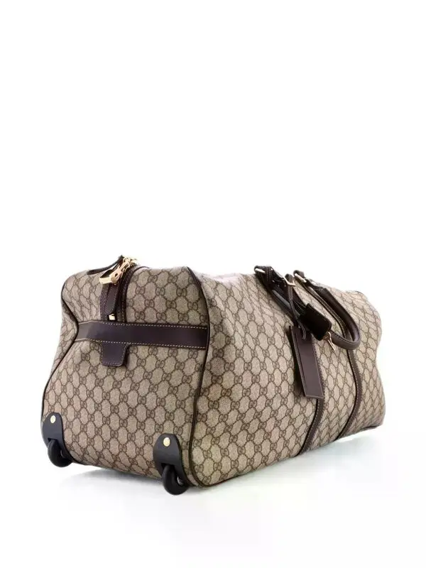 Gucci Rolling Duffle Bag Gg Coated Canvas Large Travel Bag
