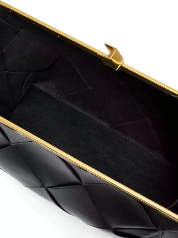 ANINE BING Braided Leather Clutch Bag