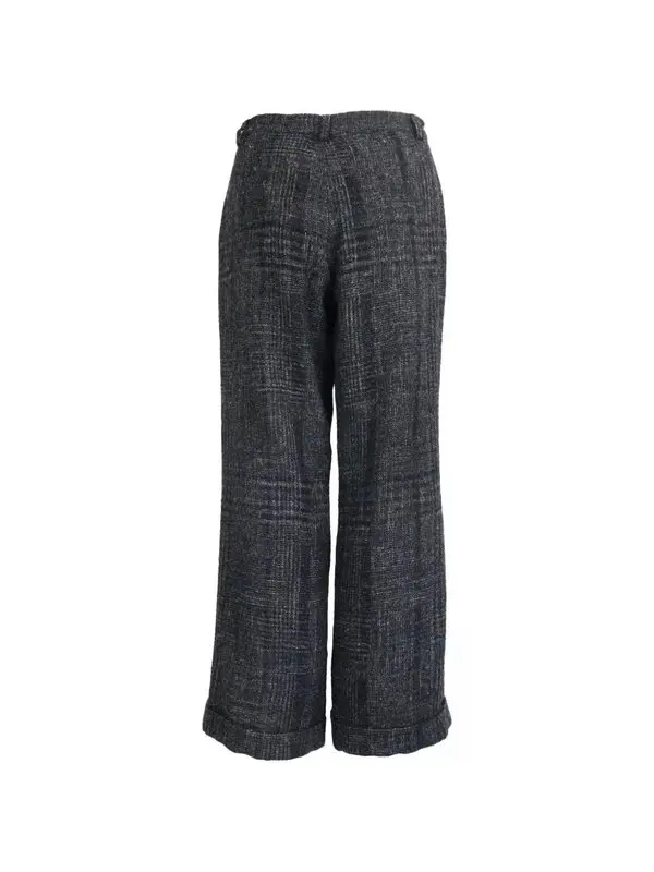 Yohji Yamamoto Plaid Loose-fit Trousers