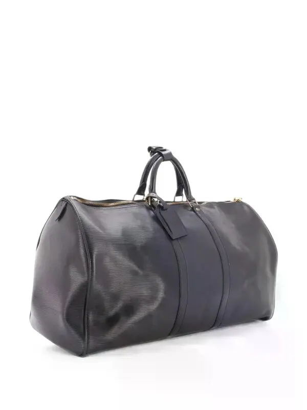 LOUIS VUITTON Keepall Bag Epi Leather 60 Satchel - Black