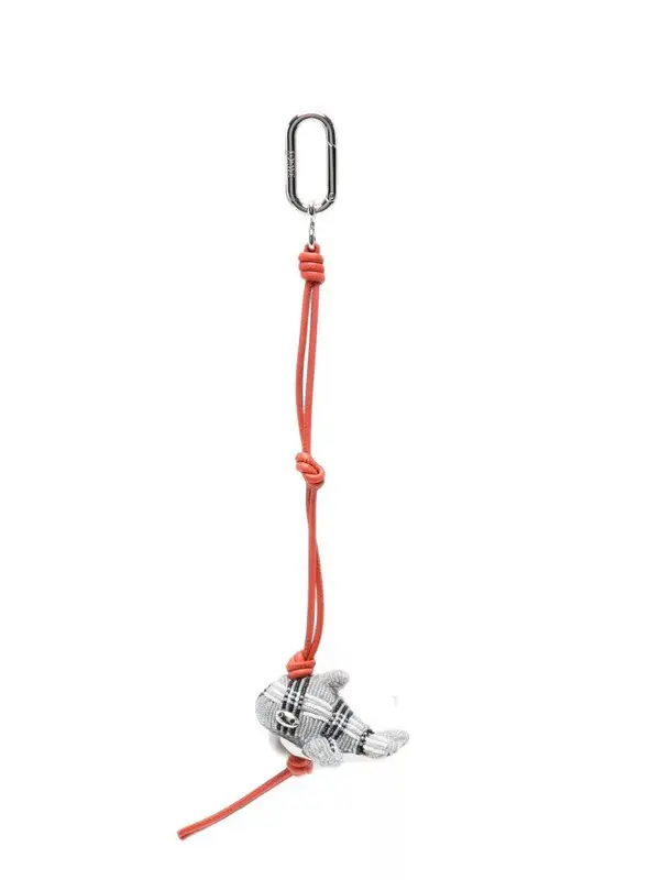 Loewe Beaded Whale Charm - Grey