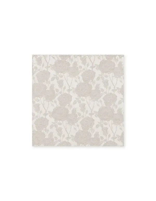 GRESHAM BLAKE Neutrals Ivory Rose Pocket Square