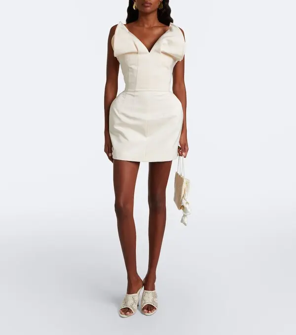 Magda Butrym Draped Cotton And Silk Corset Dress
