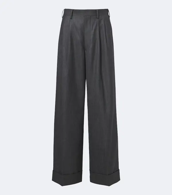 Junya Watanabe Pleated Wool Wide-leg Pants