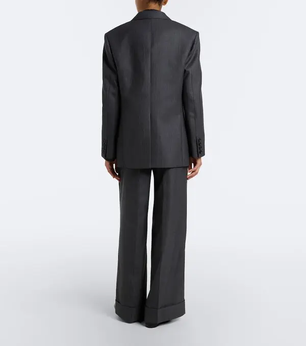 Junya Watanabe Pleated Wool Wide-leg Pants