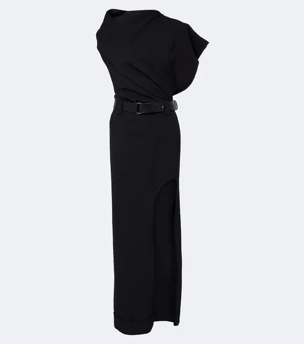 Junya Watanabe Asymmetric Wool Maxi Dress