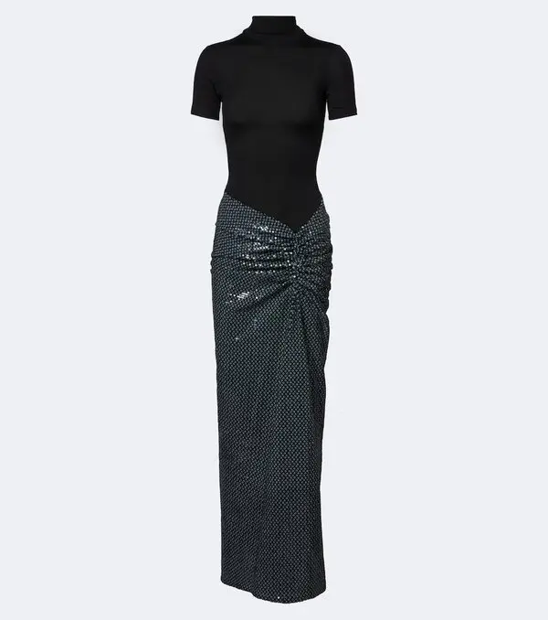 Christopher Esber Opaline Ruched Sequined Gown