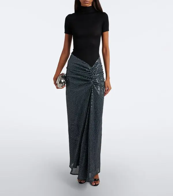 Christopher Esber Opaline Ruched Sequined Gown