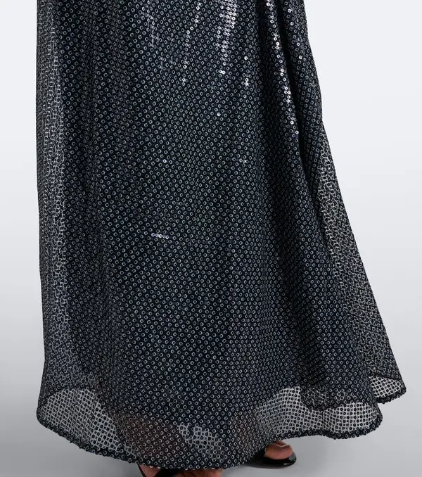 Christopher Esber Opaline Ruched Sequined Gown