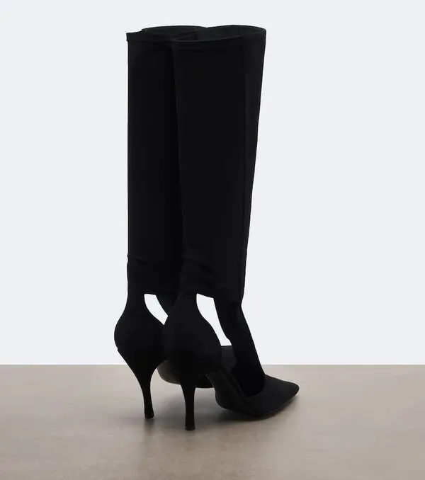 Alaïa Cut-out Suede Knee-high Boots