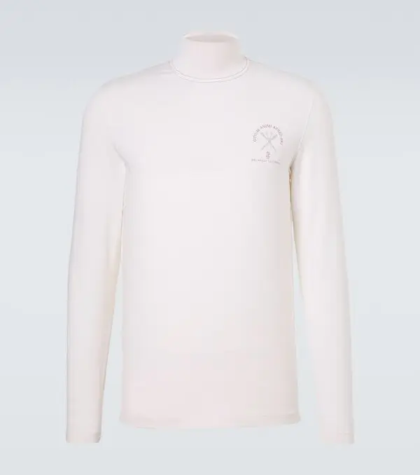 Brunello Cucinelli Silk Ski Sweatshirt - White