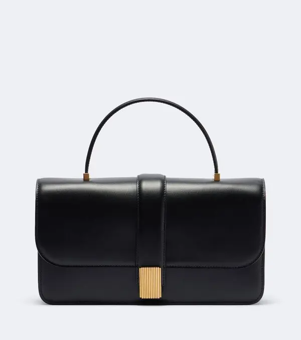 Khaite Blake Medium Leather Top-handle Bag - Black