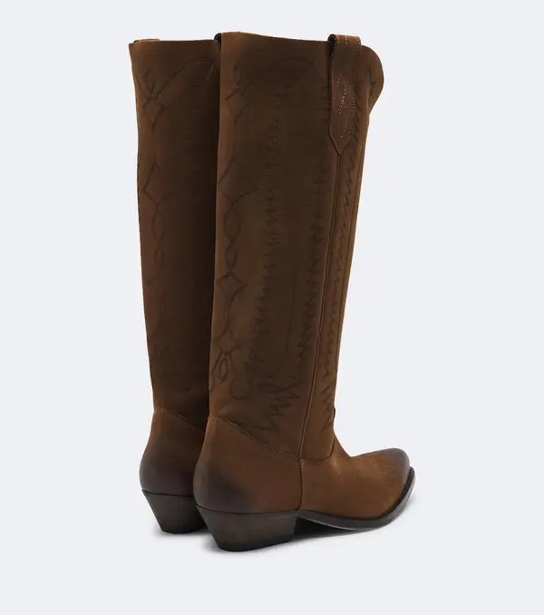 GOLDEN GOOSE Wish Star Suede Cowboy Boots