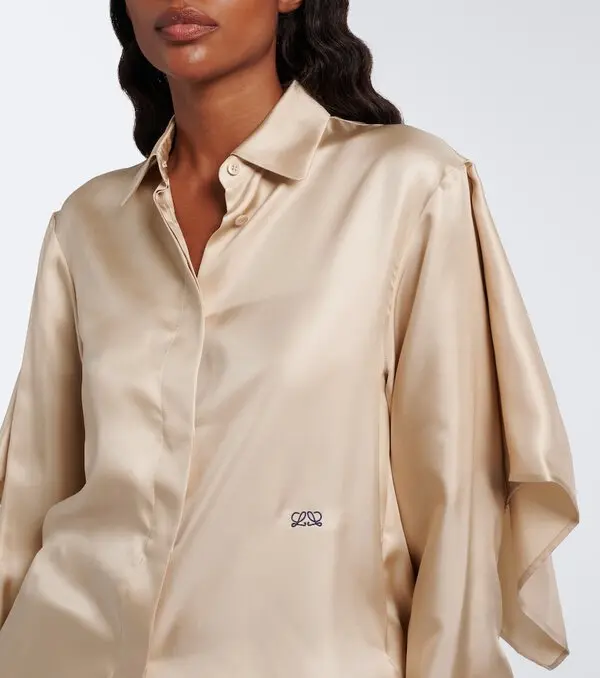 Loewe Caped Silk Twill Shirt