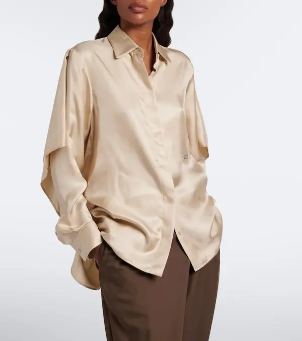 Loewe Caped Silk Twill Shirt