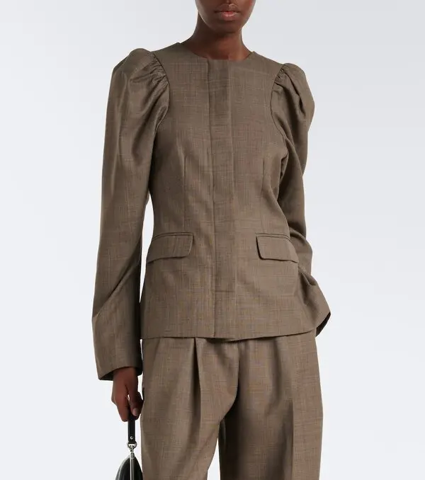 GANNI Wool-blend Blazer