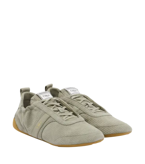 Chloé Kick Classic Suede Sneakers - Green