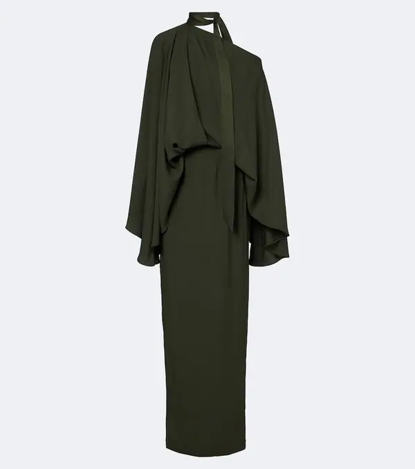 TALLER MARMO Brooks Draped Scarf-detail Gown