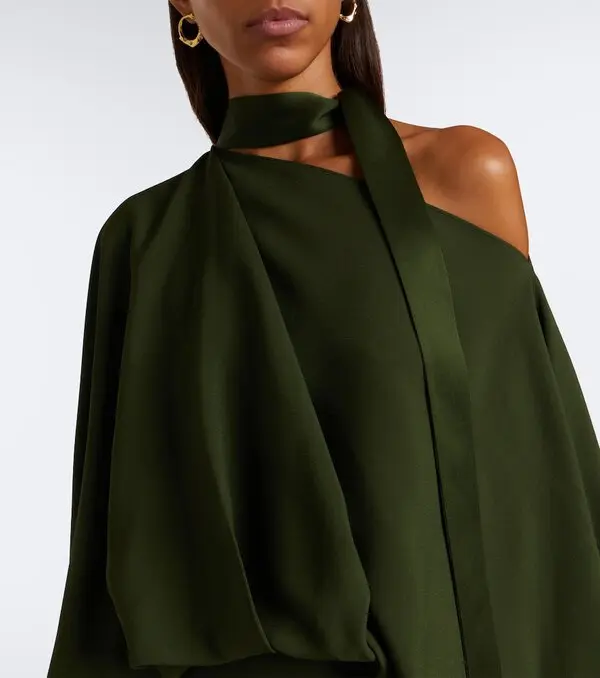 TALLER MARMO Brooks Draped Scarf-detail Gown