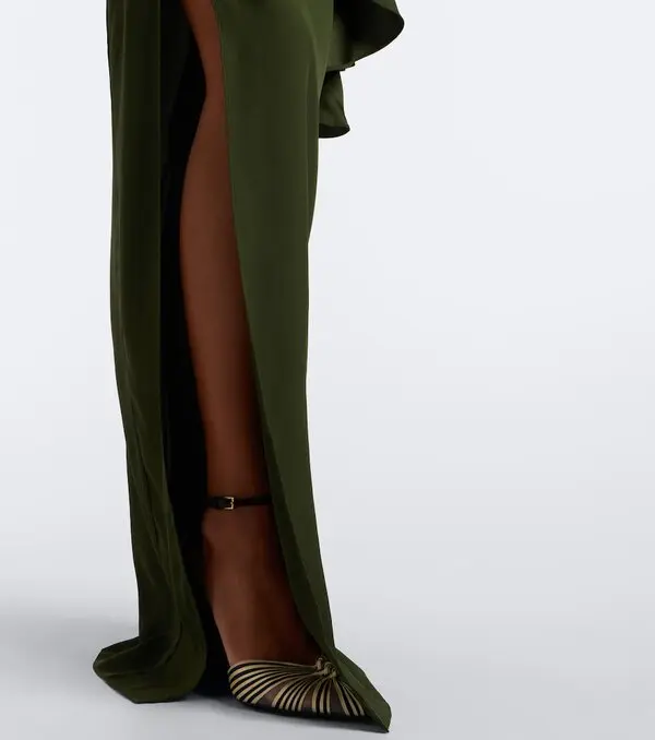 TALLER MARMO Brooks Draped Scarf-detail Gown