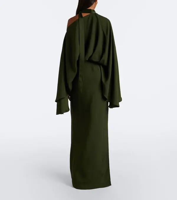 TALLER MARMO Brooks Draped Scarf-detail Gown