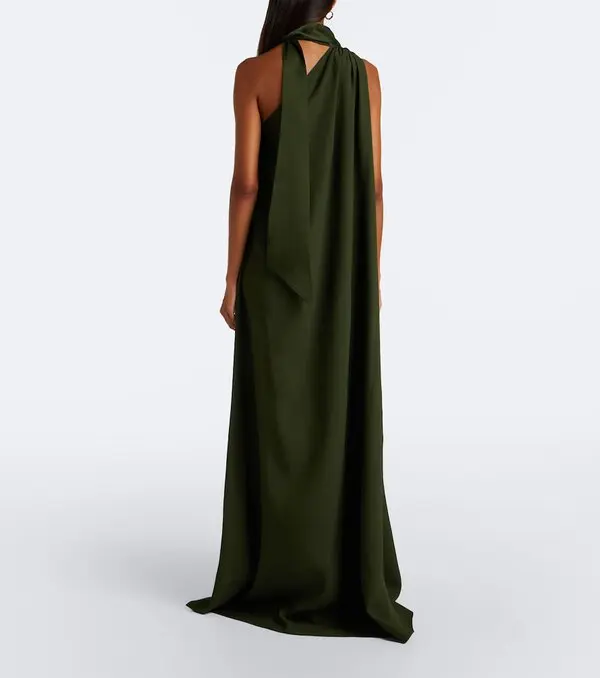 TALLER MARMO Astor Scarf-detail One-shoulder Gown