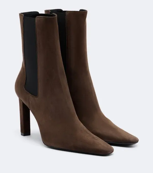 Saint Laurent Francoise Suede Ankle Boots